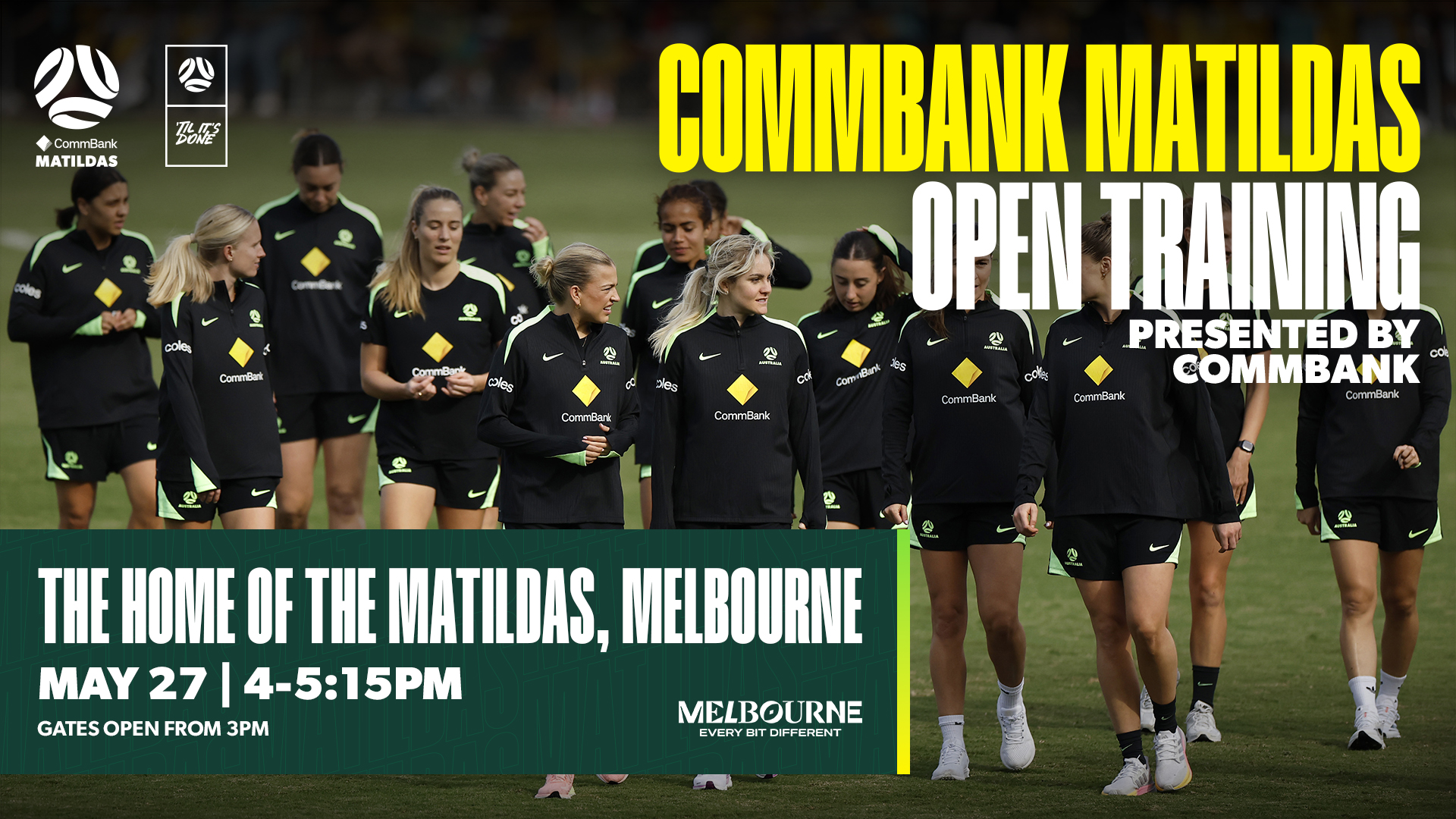CommBank Matildas Open Training - The Home of the Matildas, Melbourne - presented by CommBank ...