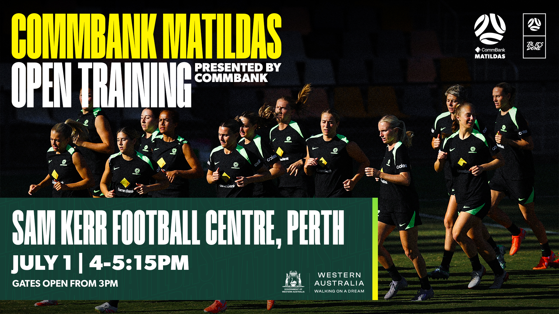 CommBank Matildas Open Training - Sam Kerr Football Centre, Perth ...
